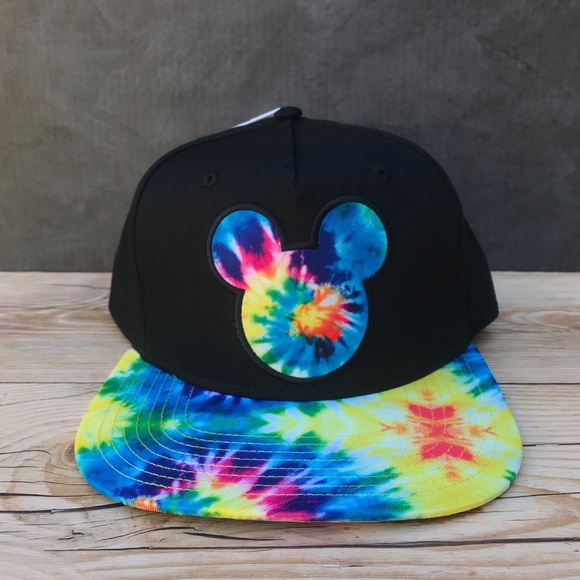 Neff | Accessories | Disney By Neff Black Tie Dye Mickey Mouse Hat ...